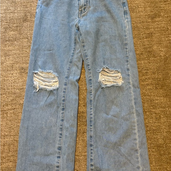 Princess Polly | Jeans | Princess Polly Distressed Blue Jeans | Poshmark